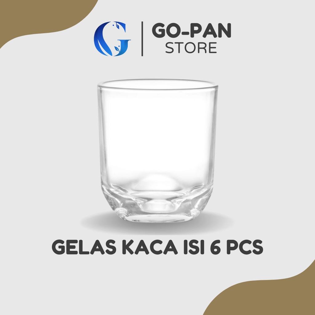 Jual Gelas Kopi Unik Lusinan isi 6 Kedaung KIG DFN-8 Pendek Bahan Kaca ...