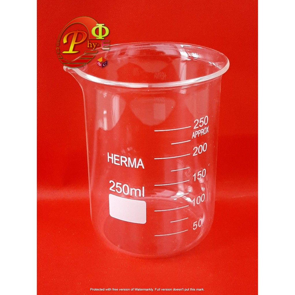 Jual Beaker / Beaker 250ml Herma / Beaker Glass 250ml / Gelas Kimia 250 ...