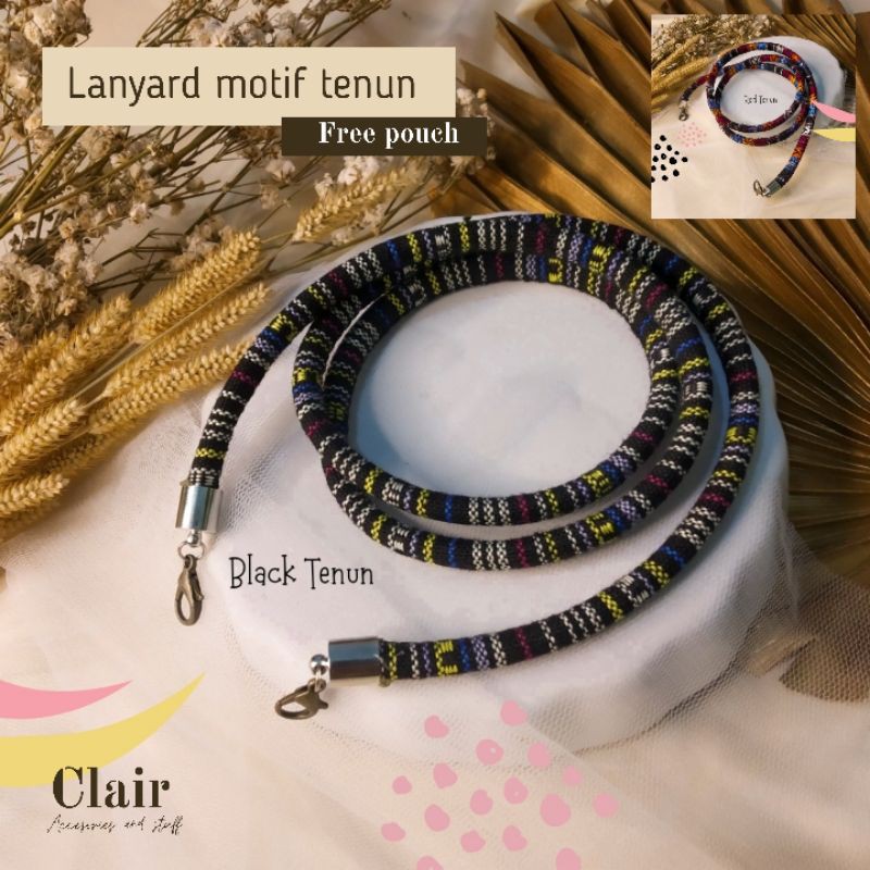 Jual Tali pengait masker/strap masker/lanyard masker motif tenun ...