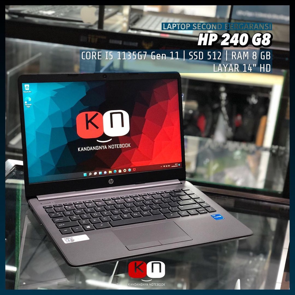 Jual HP 240 G8 i5 1135G7 RAM 8GB SSD 512GB Iris Xe Layar 14 HD Slim ...