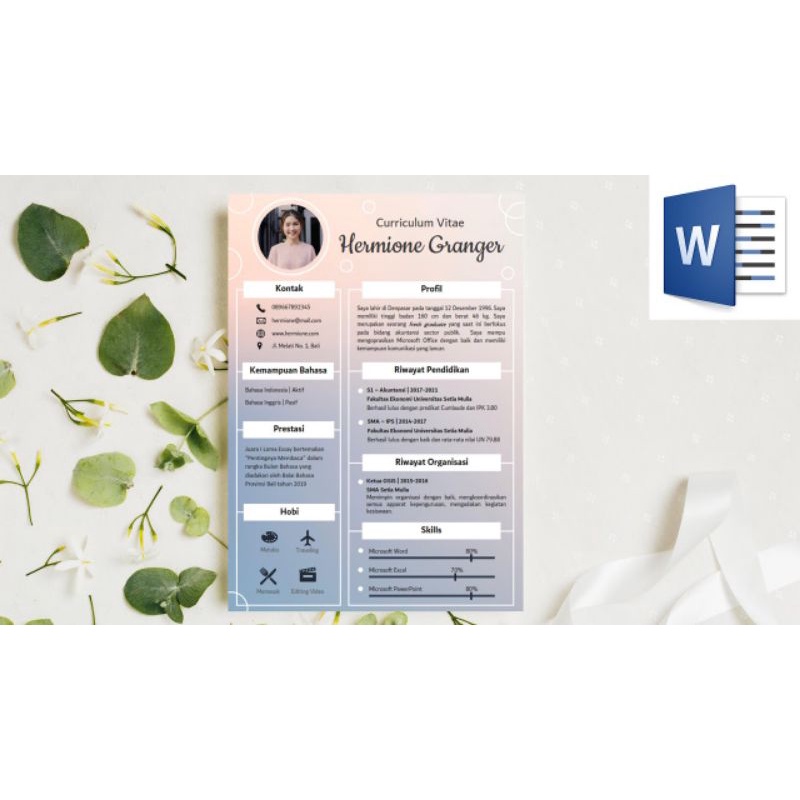 Jual Desain CV 41 Premium Paket Lengkap! (Lamaran Kerja, CV, dan Berkas ...