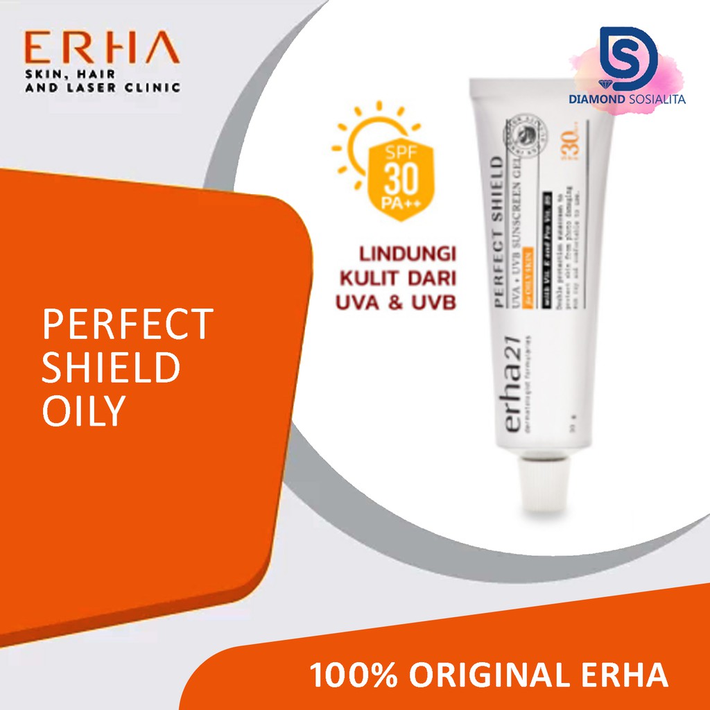 Jual ERHA Sunscreen Sunblock ERHA PERFECT SHIELD SPF 30 / Tabir Surya BPOM | Shopee Indonesia