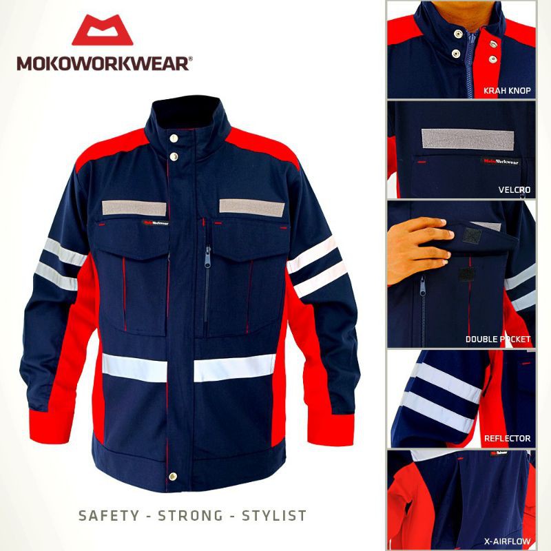 Jual WEARPACK SEMI JACKET SAFETY MOKOWORKWEAR ORIGINAL PREMIUM | Shopee ...