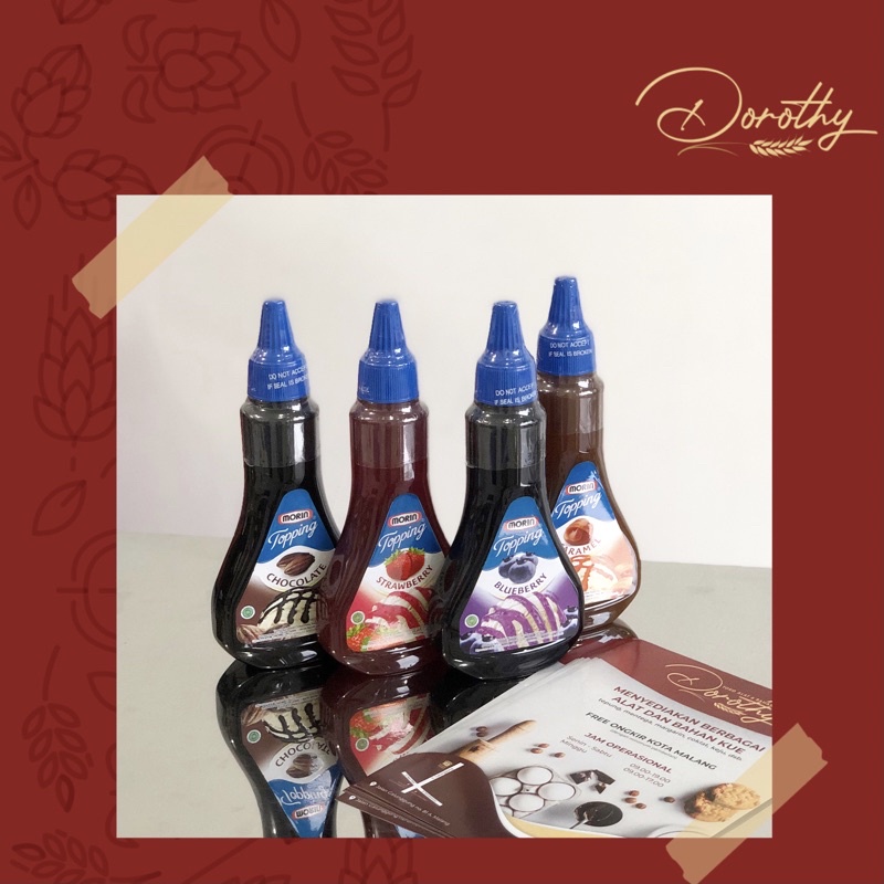 Jual MORIN TOPPING CARAMEL / COKLAT / STRAWBERRY / BLUEBERRY 310 GRAM ...