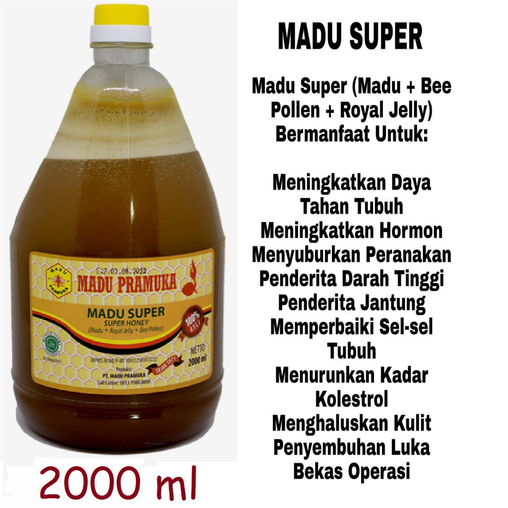 Jual Madu Pramuka MADU SUPER 2 liter / 2000 ML | Shopee Indonesia