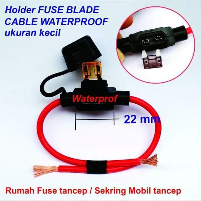 Jual Ini Fuse Holder Blade Kabel Waterproof / Rumah Fuse Tancap Kecil ...
