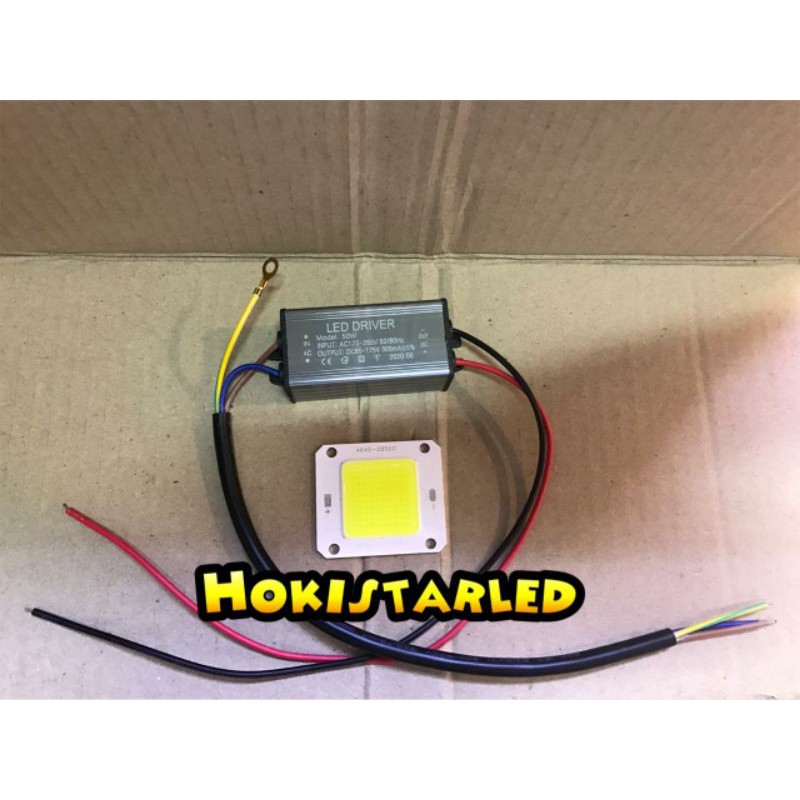 Jual Trafo driver led sorot tembak LED 50w 50watt + mata chip 50 w 50 ...