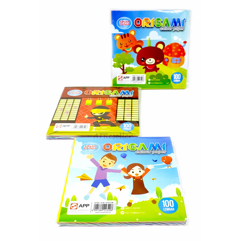 Jual Kertas melipat origami ukuran kecil 12x12cm colour paper aktivitas ...