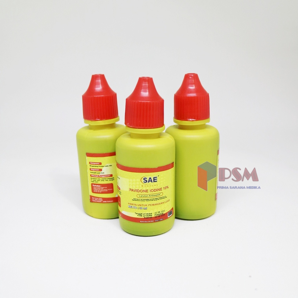 Jual SAE Medical Pavidone Iodine 10% 30ml Betadine Obat Merah P3k ...