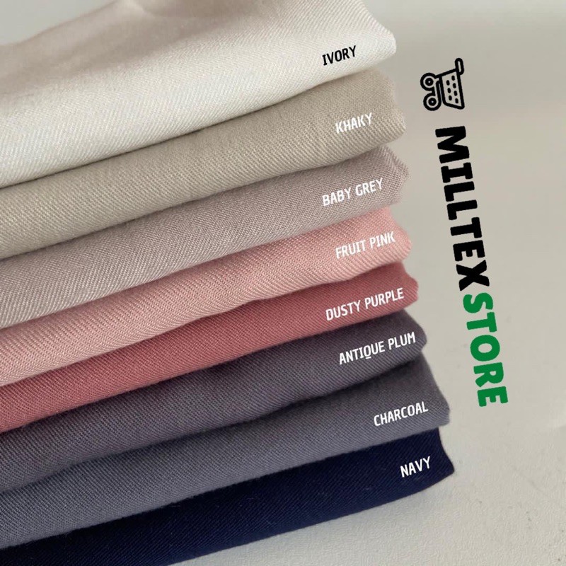 Jual BAHAN KAIN RAYON TWILL POLOS | Shopee Indonesia