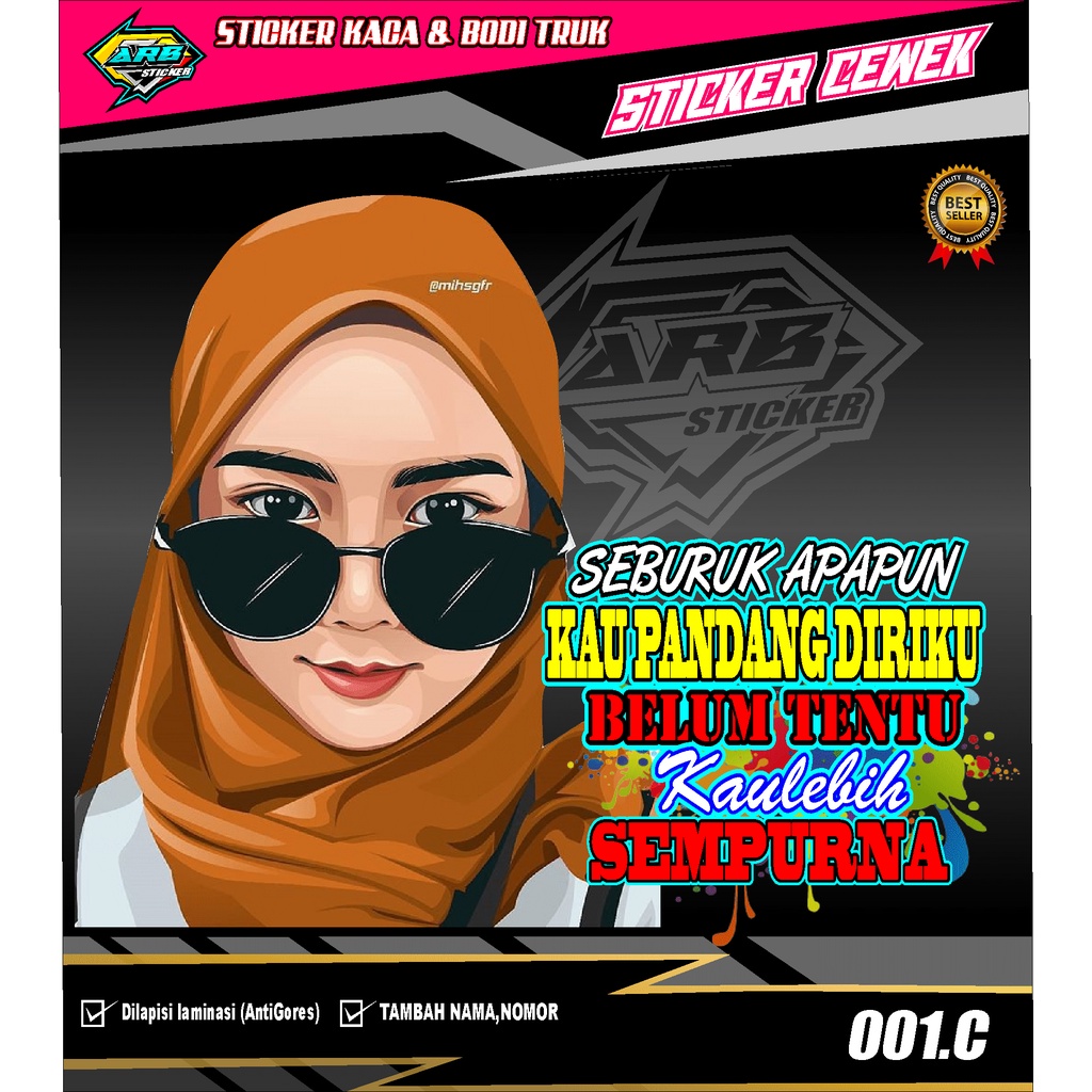 Jual Stiker decal MOBIL - sticker mobil DAN MOTOR variasi KATA-KATA ...