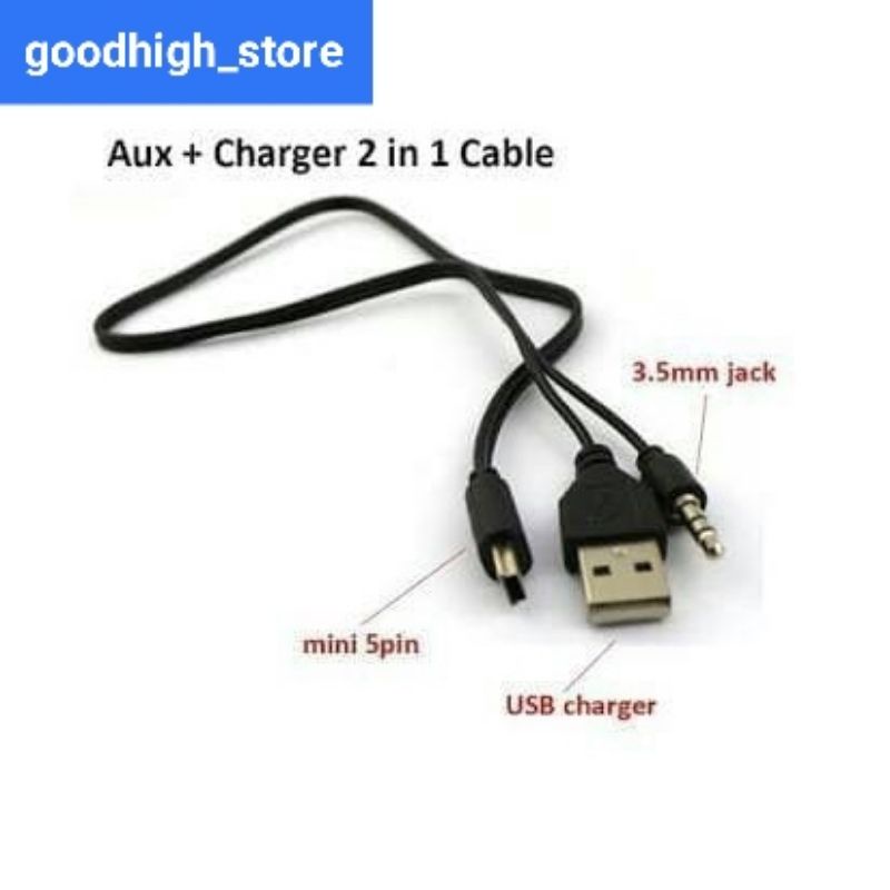 Jual Kabel Data USB Audio Speaker Mini / 3IN1(Colokan Cass Esia ...