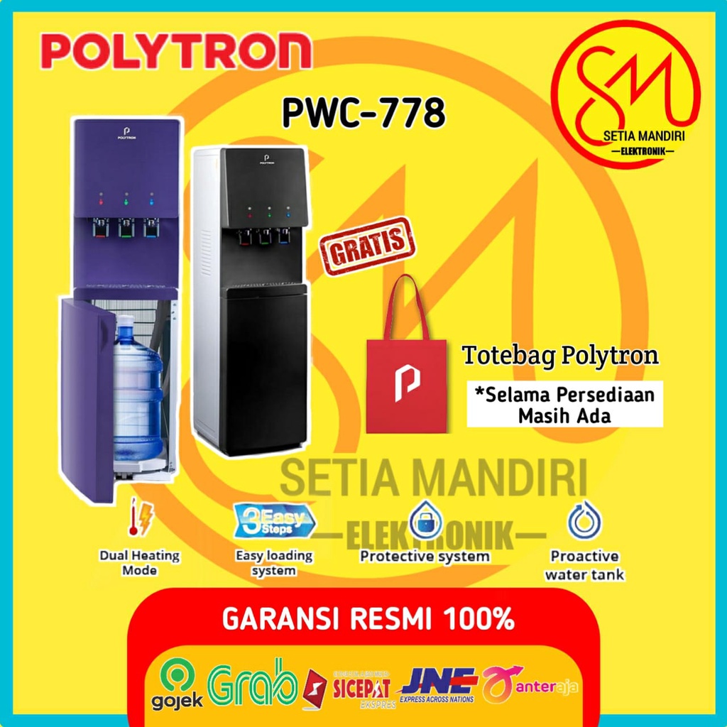 Jual POLYTRON PWC778 Dispenser Air Galon Bawah Kompresor PWC 778 LV/LX ...