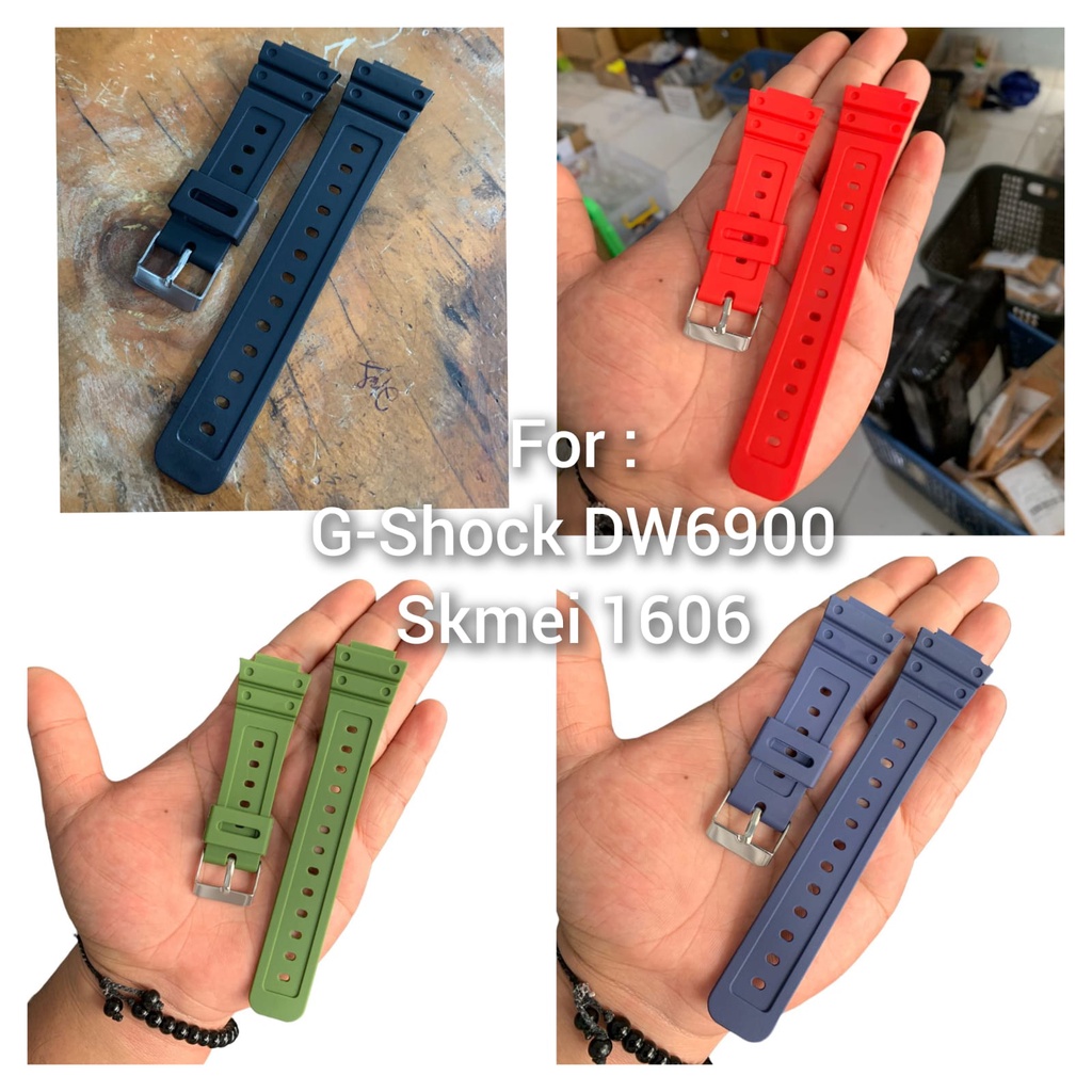 Jual STRAP TALI JAM TANGAN RUBBER CASIO G-SHOCK DW6900 DW 6900 SKMI ...