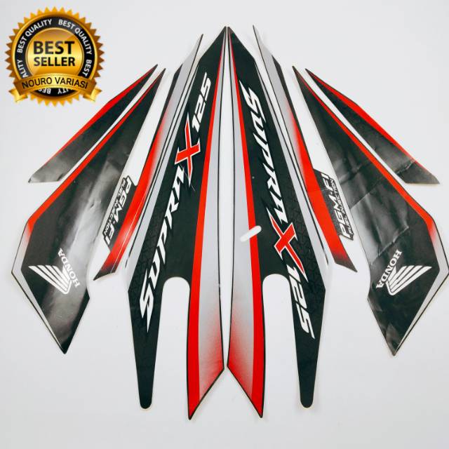 Jual striping honda supra x 125 fi 2017 hitam full list body standar ...