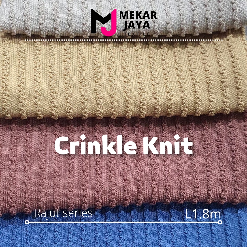 Jual Kain Crinkle Knit / channel knit / spandex /kain impor / kain ...