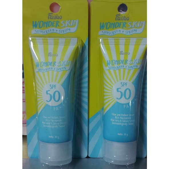 Jual fanbo sunscreen + serum spf50 30g | Shopee Indonesia
