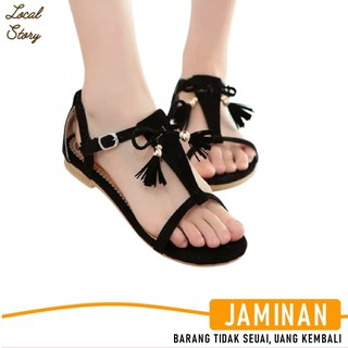 Jual Sandal Sendal Flat Cantik Wanita Kekinian Sandal Wanita Terbaru ...