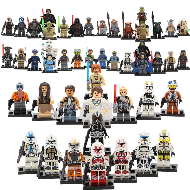 Jual Mainan Lego Anak 8pcs/lot star wars R2d2 Figure Set Mace Windu ...