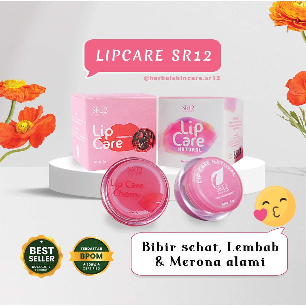 Jual LIP CARE SR12 BPOM - ATASI BIBIR KERING / PECAH / HITAM / PEMERAH BIBIR ALAMI / LIP BALM ...