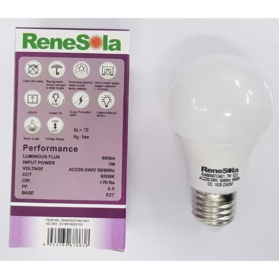 Jual LAMPU RENESOLA LED BULB JUARA LITE 2 COOL DAYLIGHT 7 Watt | Shopee ... Jual LAMPU RENESOLA LED BULB JUARA LITE 2 COOL DAYLIGHT 7 Watt | Shopee ...