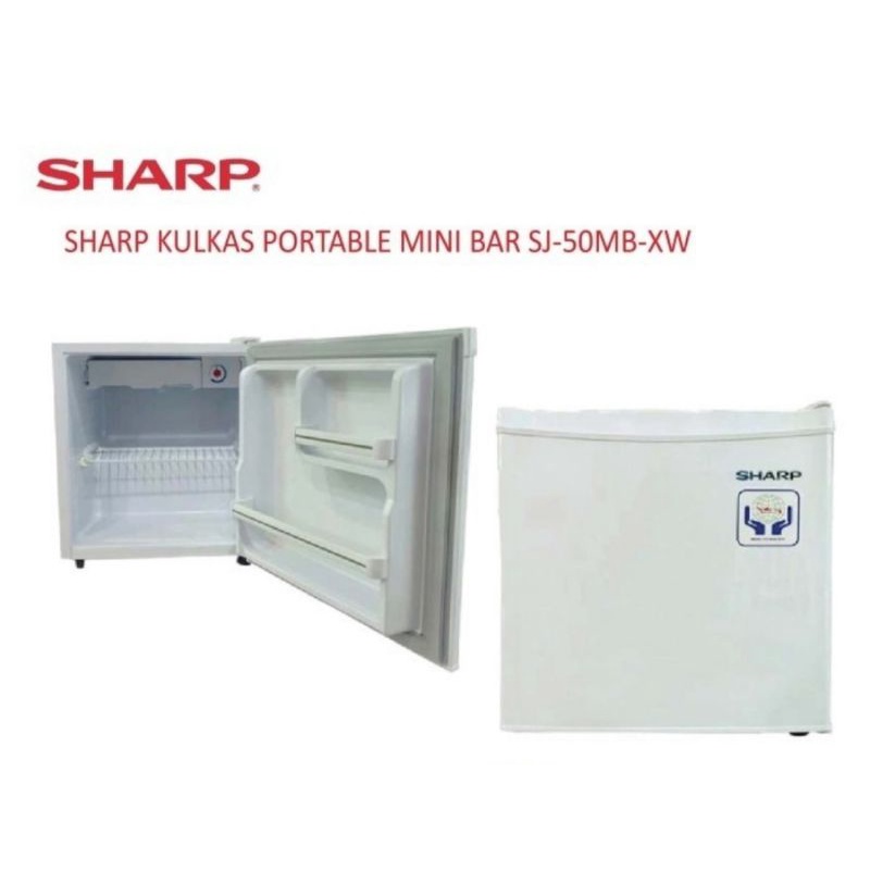 Jual Sharp Kulkas Portable Mini bar SJ 50MB-XW 1 Pintu | Shopee Indonesia