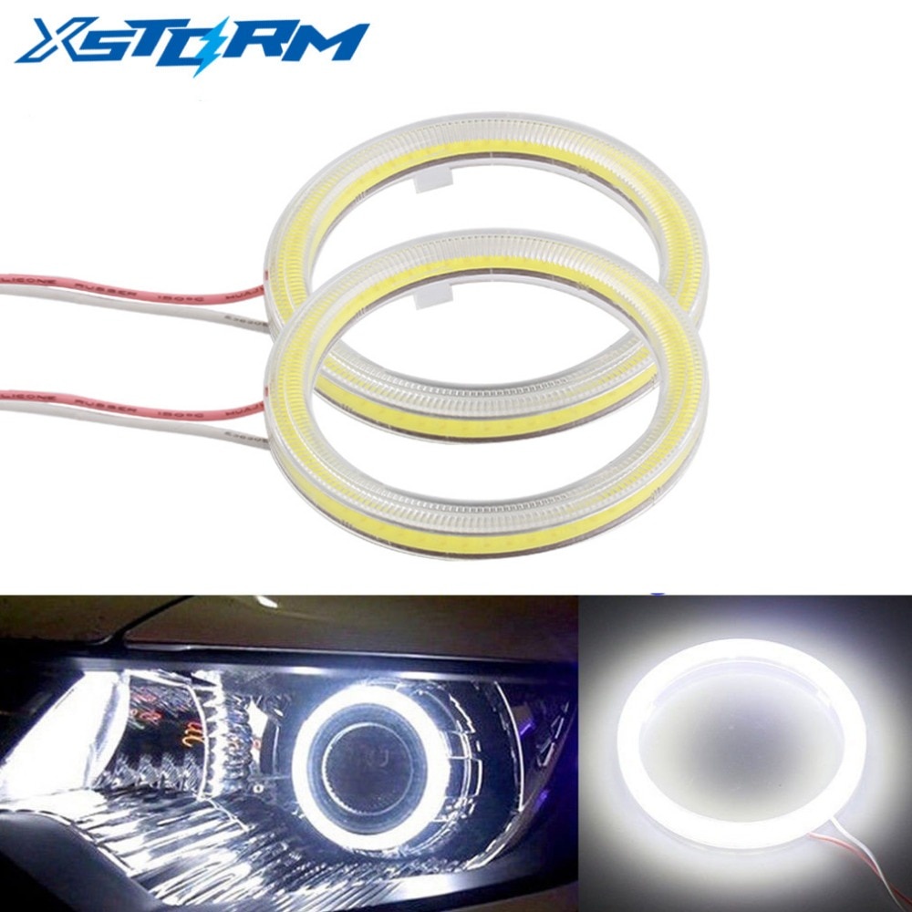 Jual PREORDER 2x Car Angel Eyes Led COB Halo Ring Car DRL Daytime ...