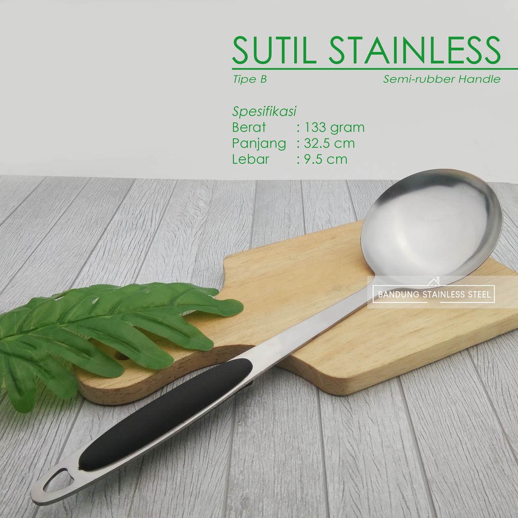 Jual Centong sendok kuah sup sayur ladle tebal stainless 32 cm Tipe B ...
