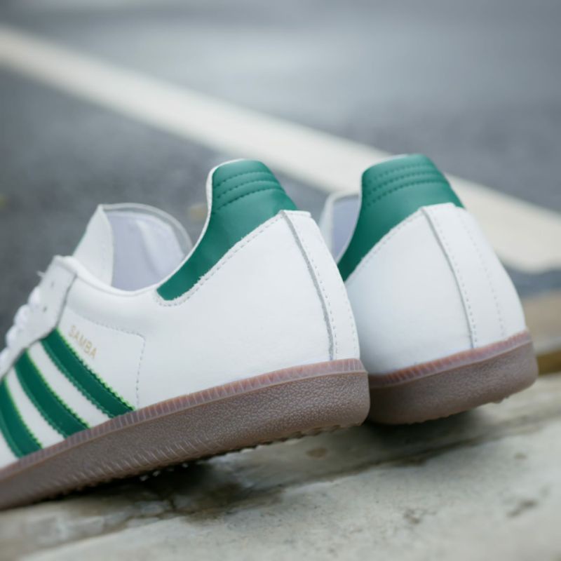 Jual ADIDAS SAMBA OG WHITE GREEN GUM | Shopee Indonesia