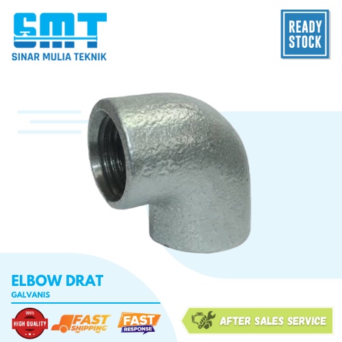 Jual knee elbow besi galvanis/CS 90 derajat drat 3/4" | Shopee Indonesia