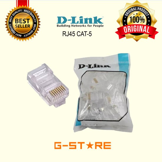 Jual D-Link Konektor LAN RJ-45 Cat.5e Modular Plug (20pcs) | connector ...