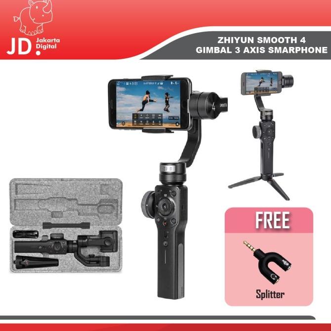 Jual Jakarta Digital Stabilizer Zhiyun Smooth 4 Gimbal 3-Axis Smartphone | Shopee Indonesia