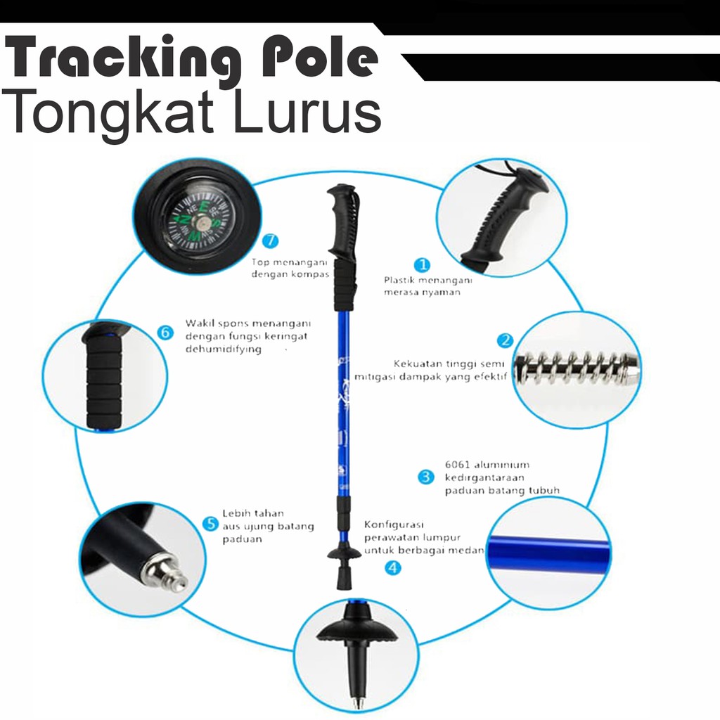 Jual trekking / tracking pole / tongkat gunung murah Indonesia|Shopee ...