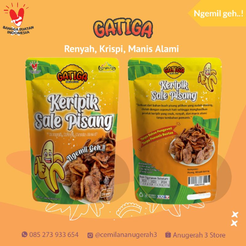 Jual Keripik Sale Pisang Gatiga - Keripik Pisang Sale Keripik Pisang ...
