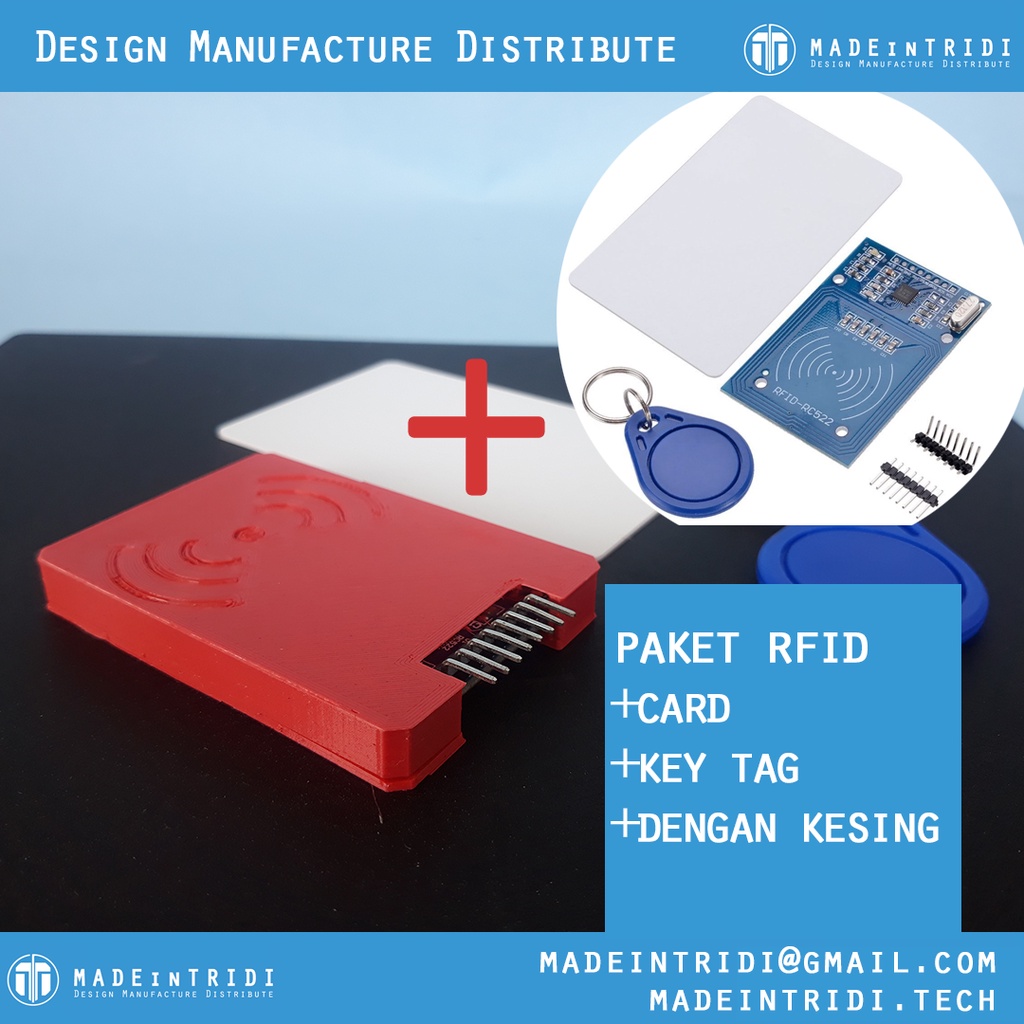 Jual Paket RFID Reader KIT PAKET LENGKAP DENGAN KESING CARD dan KEY TAG ...