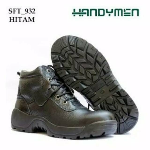 Jual SNI Sepatu safety boot handymen tipe 932 bahan kulit asli tahan ...