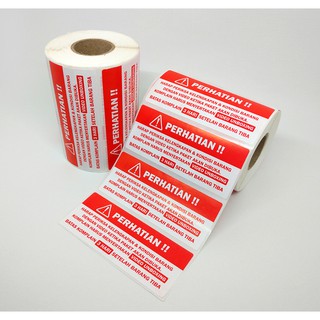 Jual Sticker Perhatian Video Unboxing Stiker Label Pengiriman Ol Shop 8 ...