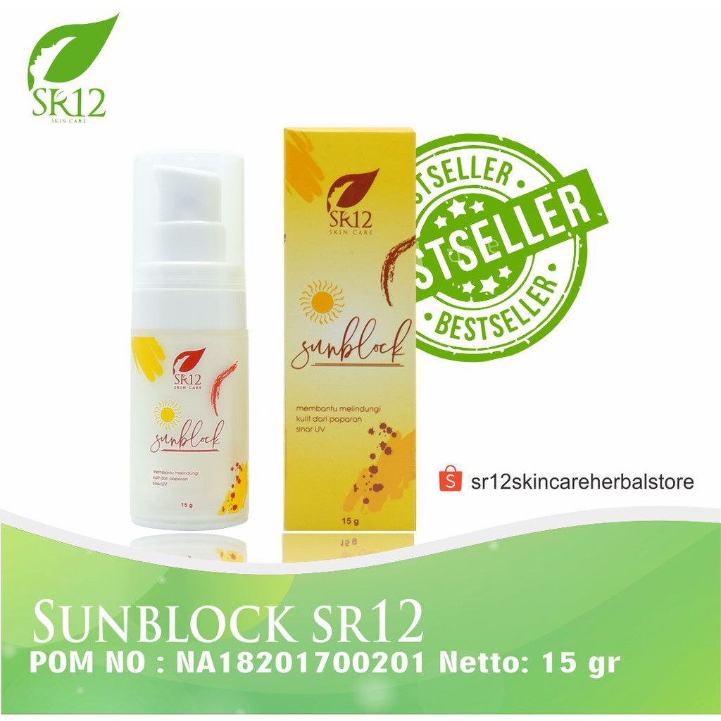 Jual SR12 SUNBLOCK ANTI KULIT BELANG SUNSCREEN SPF 30++ MELINDUNGI ...