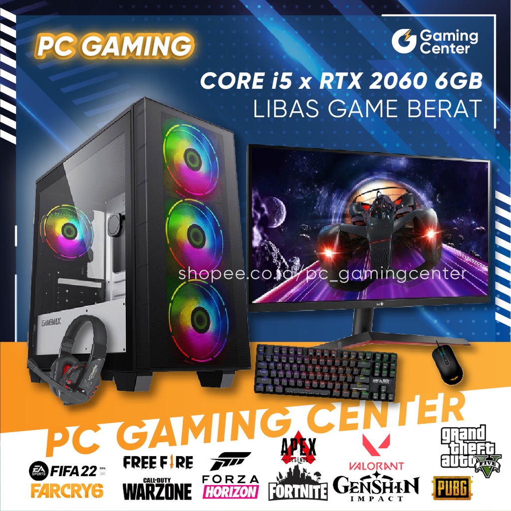 Jual PC Gaming i5 10400F VGA RTX 2060 6GB DDR6 RAM 16GB SSD 256GB PC Rakitan Gaming Editing ...