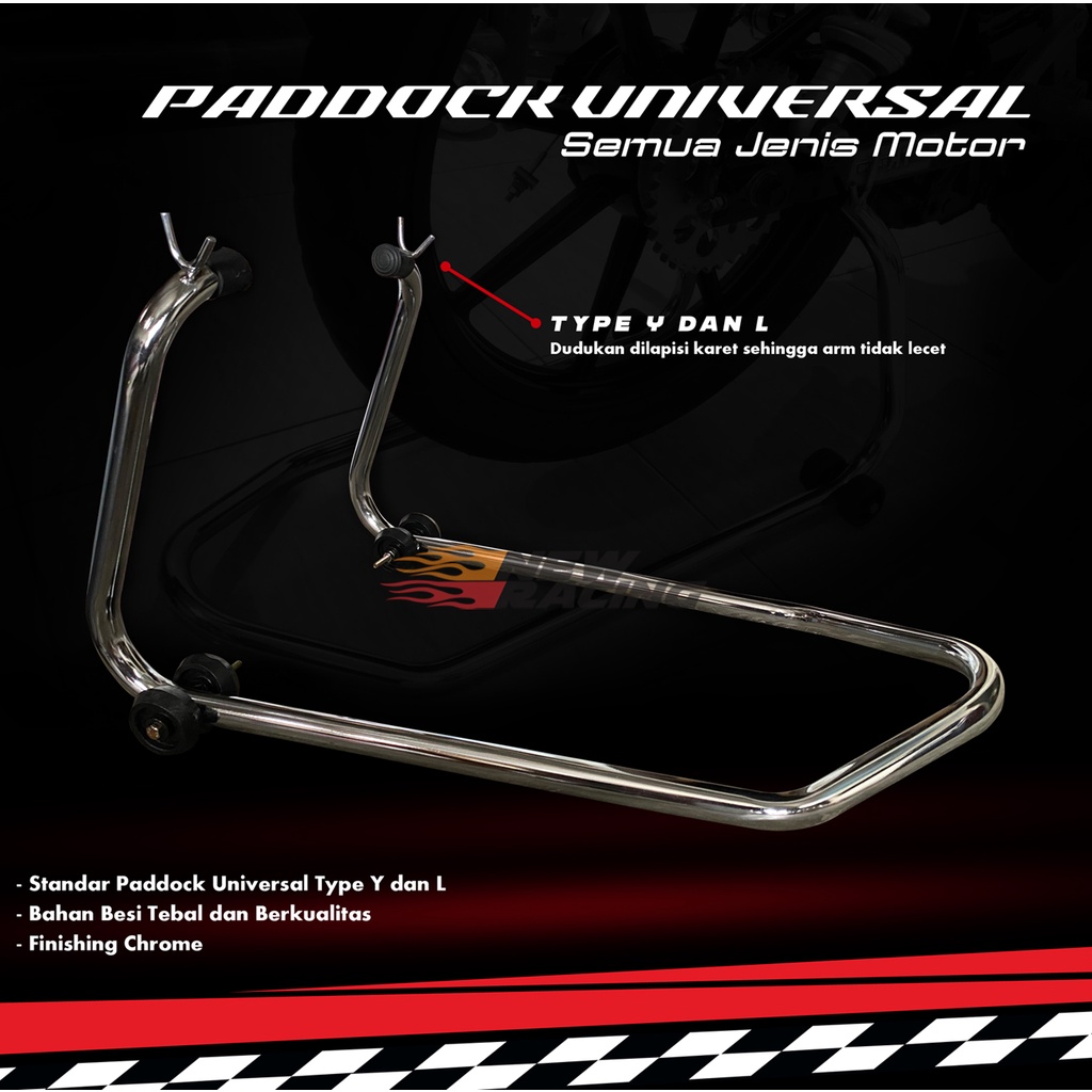 Jual Standar paddock pedok motor bebek chrome SND | Shopee Indonesia