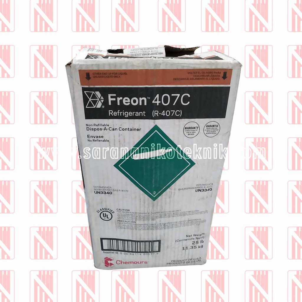 Jual Freon chemours R407 / Freon pendingin 407 / Freon AC chemours R407 ...