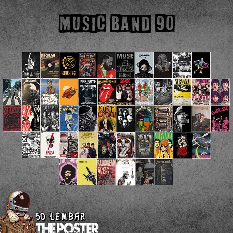 Jual POSTER MUSIC BAND || POSTER DINDING || AESTHETIC POSTER ...