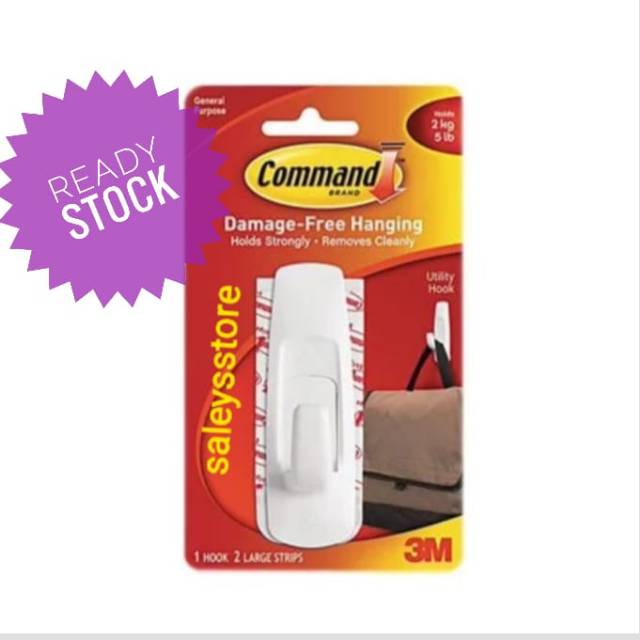 3M Command Large Utility Hook 17003ES | Shopee Indonesia 3M Command Large Utility Hook 17003ES | Shopee Indonesia