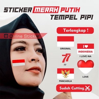 Jual stiker tempel pipi || merah putih || ukuran 2cm*3cm | Shopee Indonesia