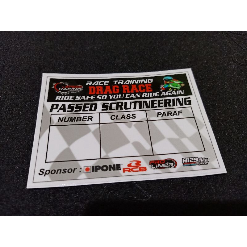 Jual stiker nomor start nomor scrut ala drag race | Shopee Indonesia