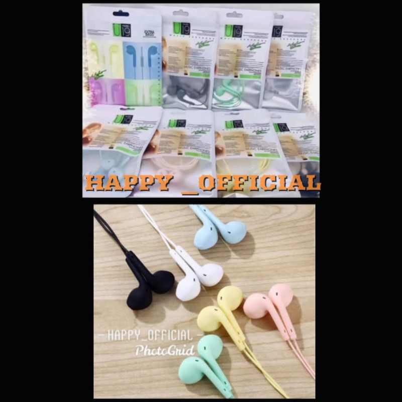 HF Headset Stereo Hf U19 U28 Extra Bass Warna Macaron Harga Murah ...