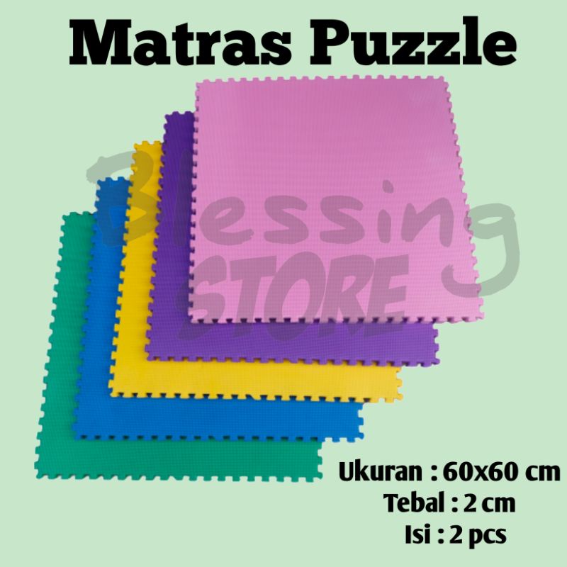 Jual Karpet puzzle 60x60 tebal 2 cm isi 2 pcs matras puzzle/playmate ...