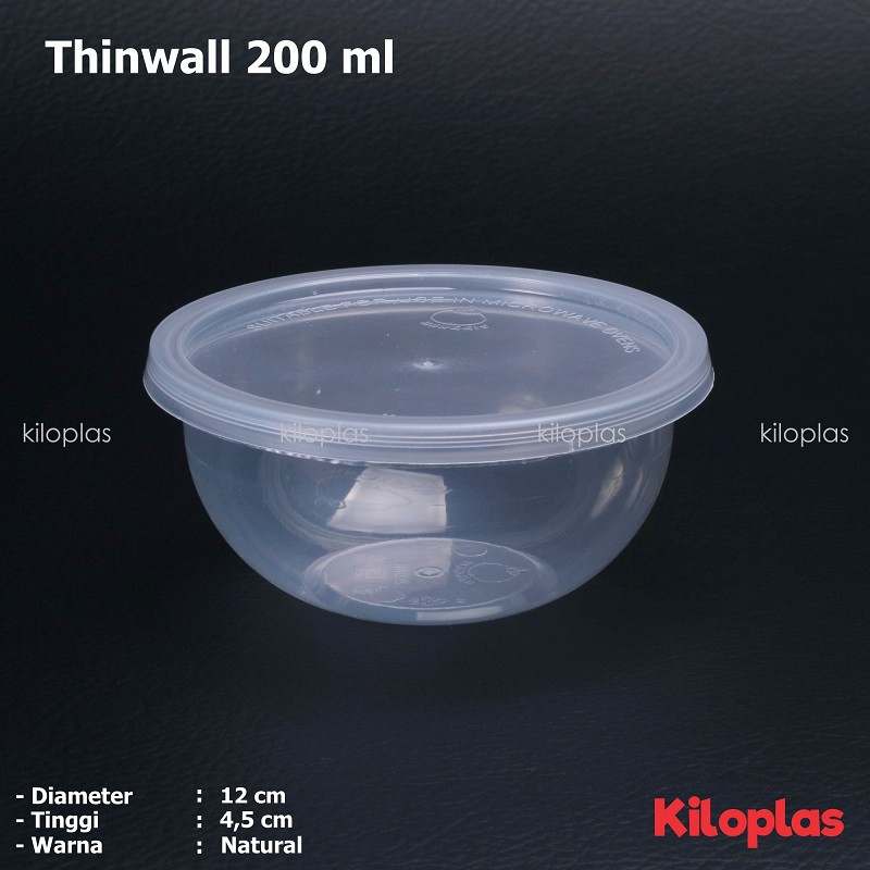 Jual Thinwall 200 ml / Mangkok Makan 200 ml / Mangkok Plastik | Shopee Indonesia