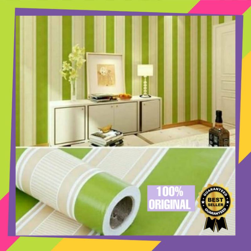 Jual Wallpaper Sticker Dinding Motif Salur Garis2 Dekorasi Ruang Tamu Wallpaper Garis Wallpaper ...