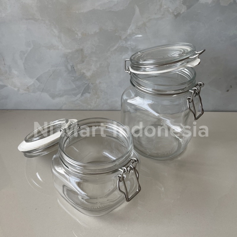 Jual Hermatico Toples Kaca Wadah Snack Cemilan Permen Tebal Elegant ...